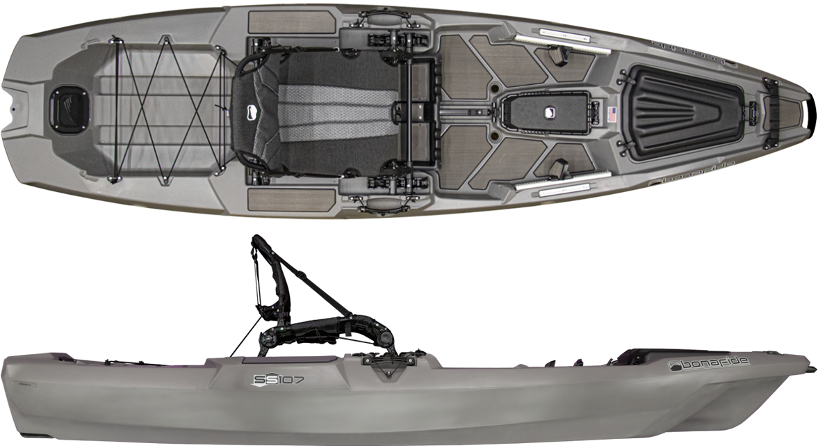 Bonafide SS 107 Kayak - Top Gun Grey – MusicCityOutdoors