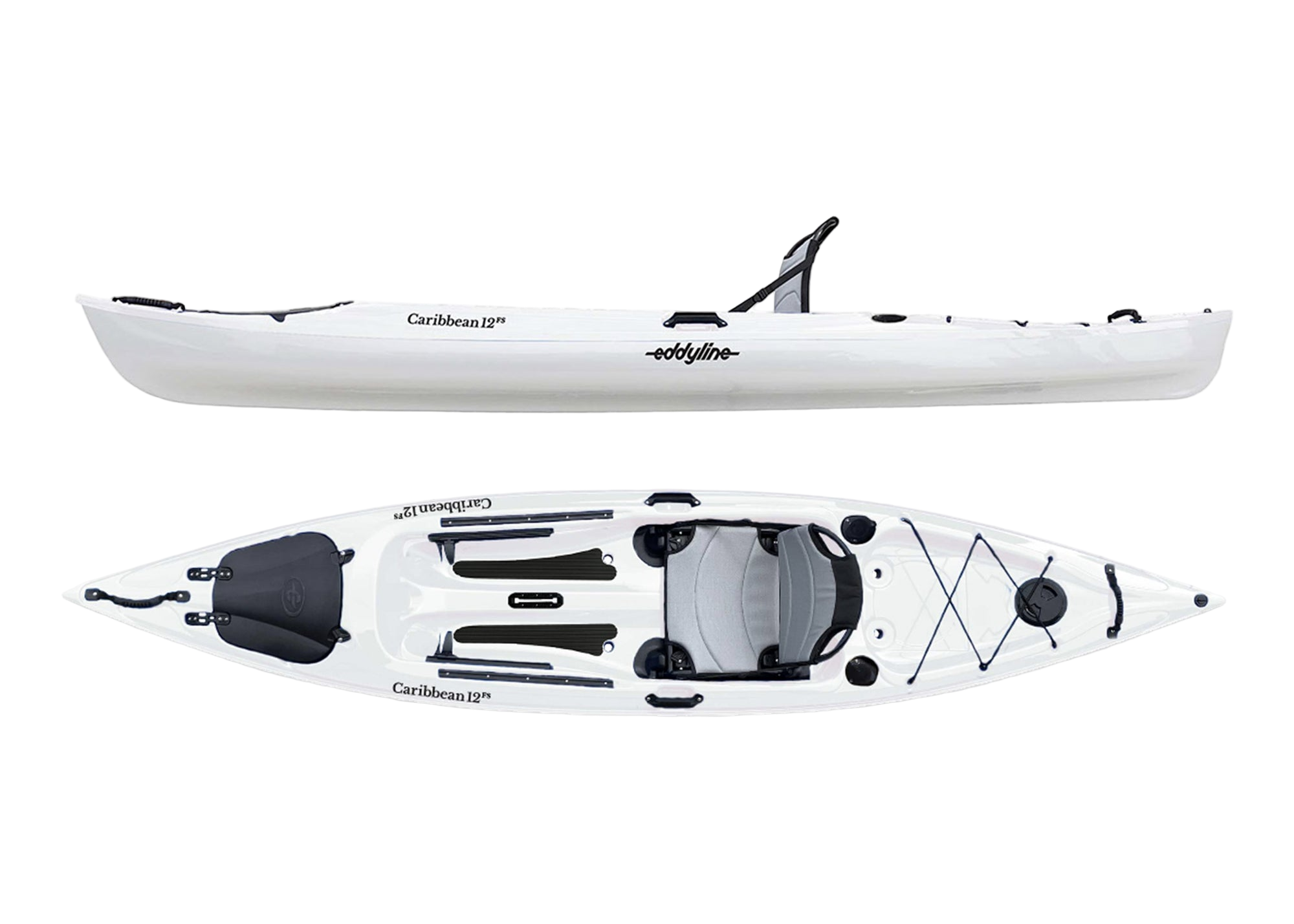 Eddyline Caribbean 120FS Kayak - White – MusicCityOutdoors